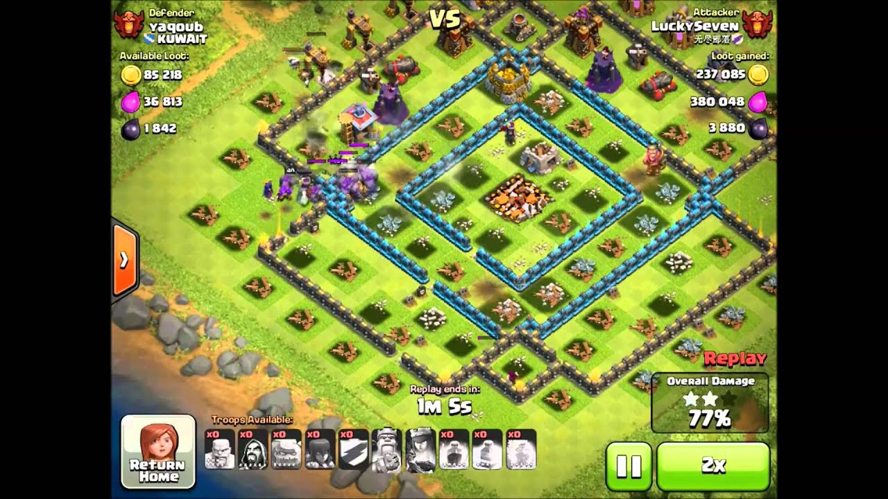 COC easy win on champion trophy with 5 golem strategy - YouTube