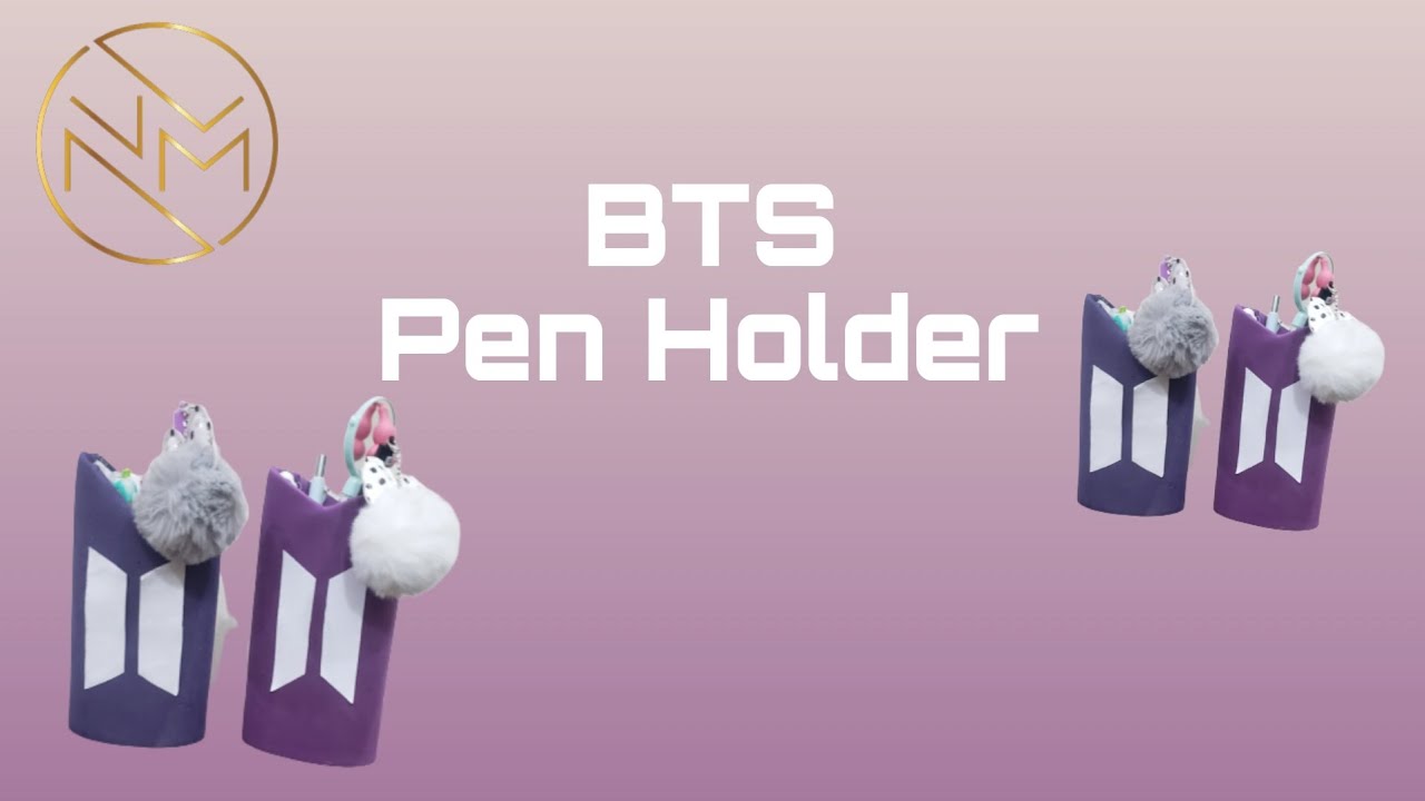 How to make BTS Pen Holder | Origami Pen Holder | - YouTube
