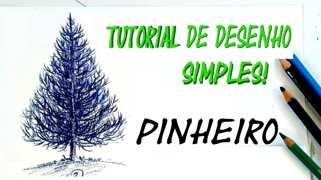 DESENHO de PINHEIRO SUPER FÁCIL com LÁPIS de COR! - YouTube