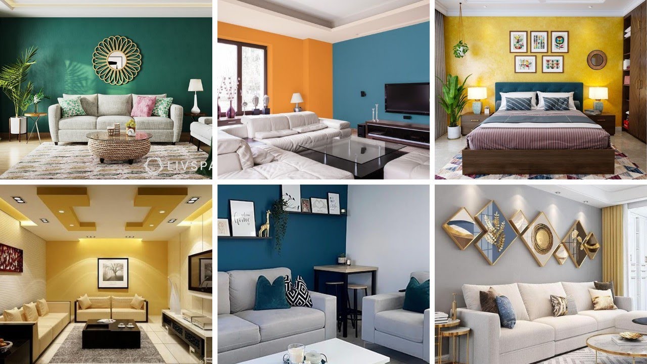 + 60 Modern Living Room Color Combinations 2023 Wall Painting Color ...