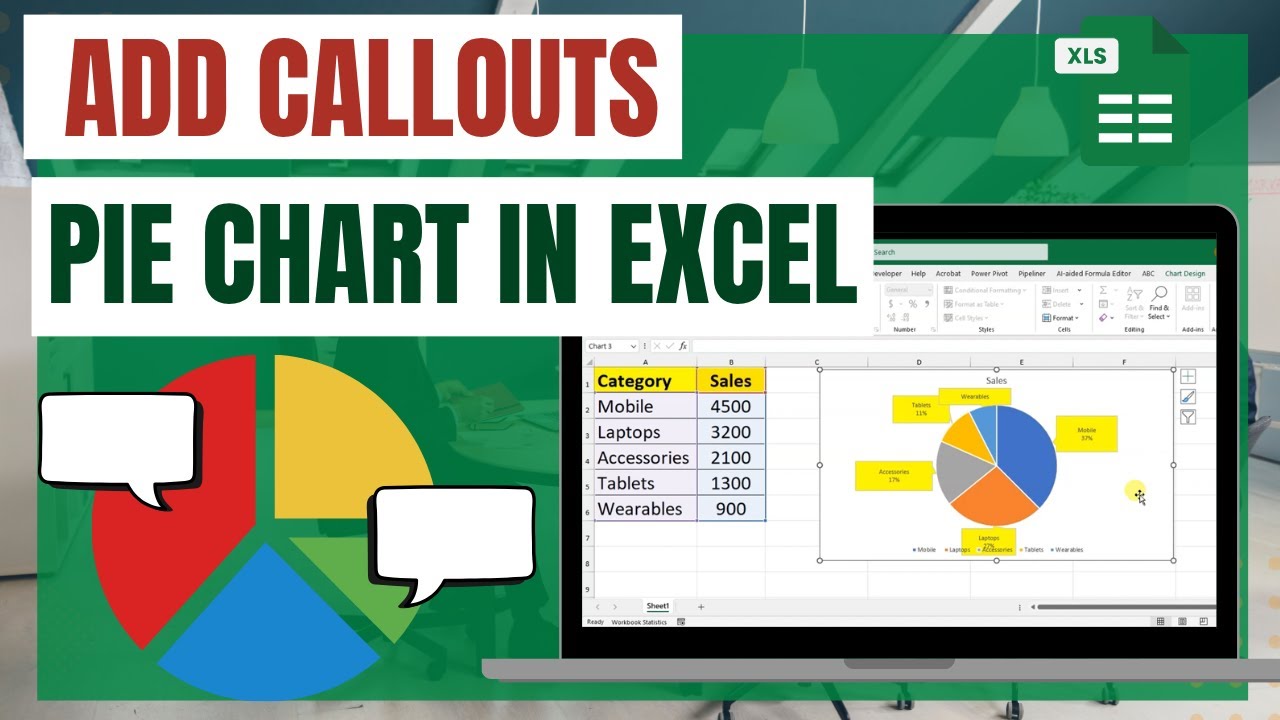 How To Add Callouts To Pie Chart In Excel #excel #exceltips # ...