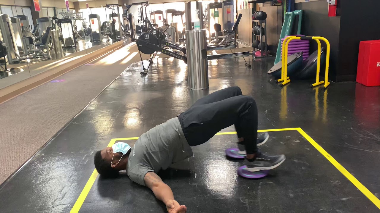 Slider Hamstring Curl - YouTube