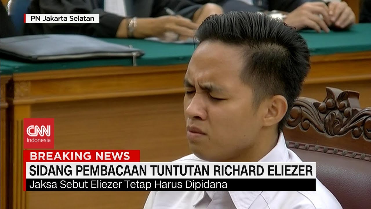 Richard Eliezer Menangis Dituntut 12 Tahun Penjara - YouTube