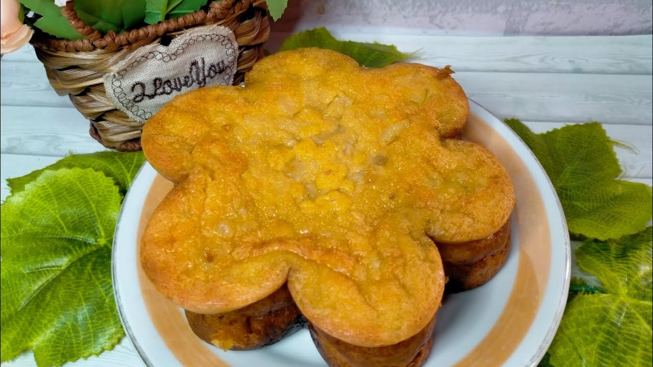 Resep bingka kentang bakar cuma 4 telur kue khas Banjarmasin - YouTube