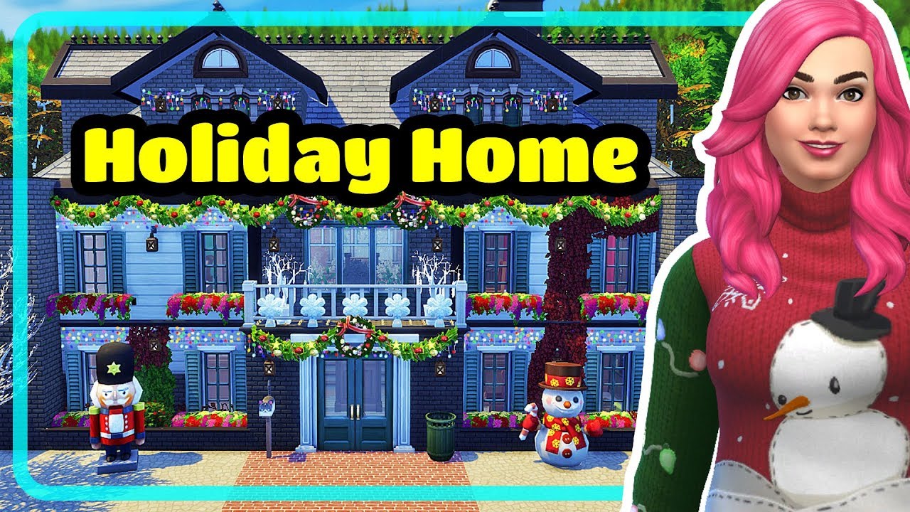 The Sims 4 Christmas Family Holiday House - Speed Build - YouTube