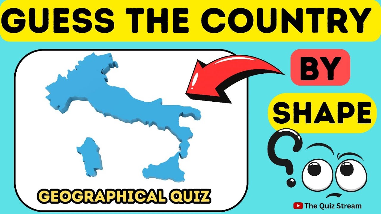Guess the Country by its Shape Quiz - YouTube