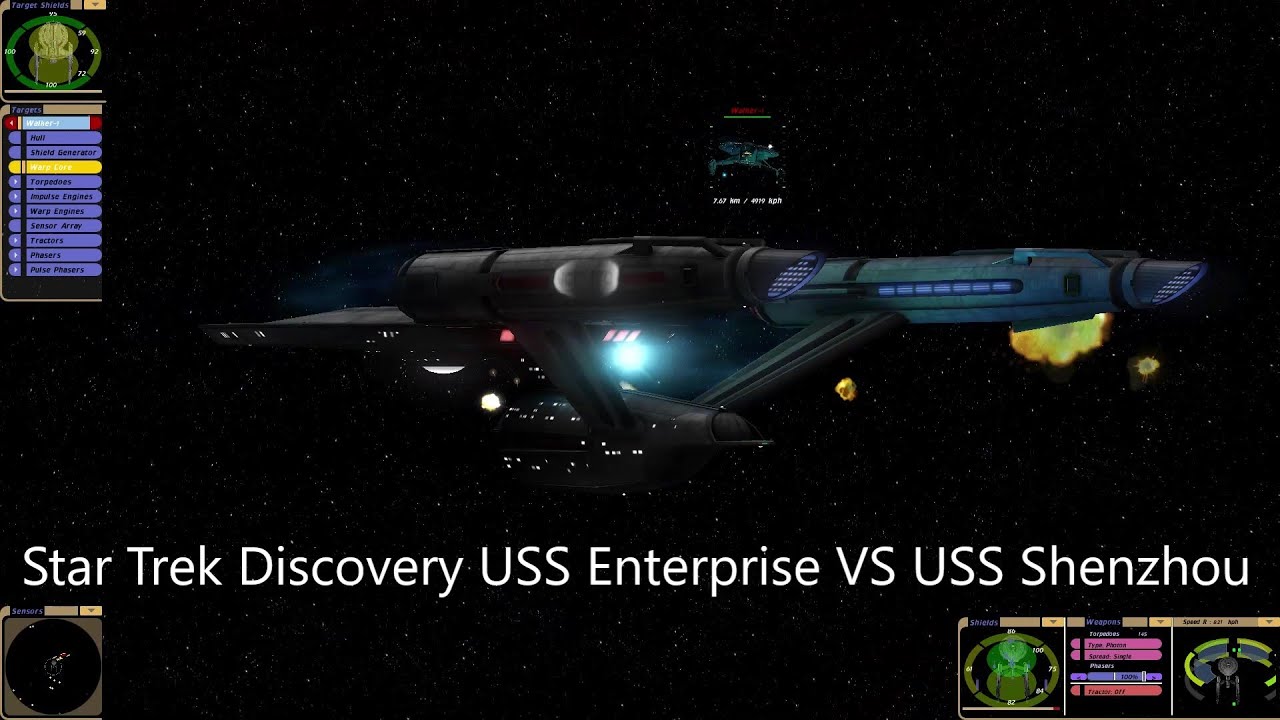 Star Trek Discovery USS Enterprise VS USS Shenzhou | Star Trek Bridge ...