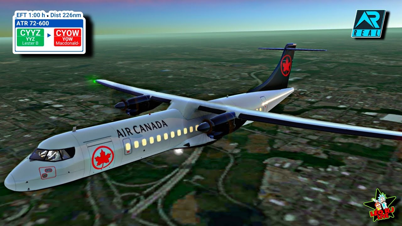 ️ AO VIVO RFS-TORONTO CYYZ/OTTAWA CYOW ATR 72-600(ServTraining)Air ...