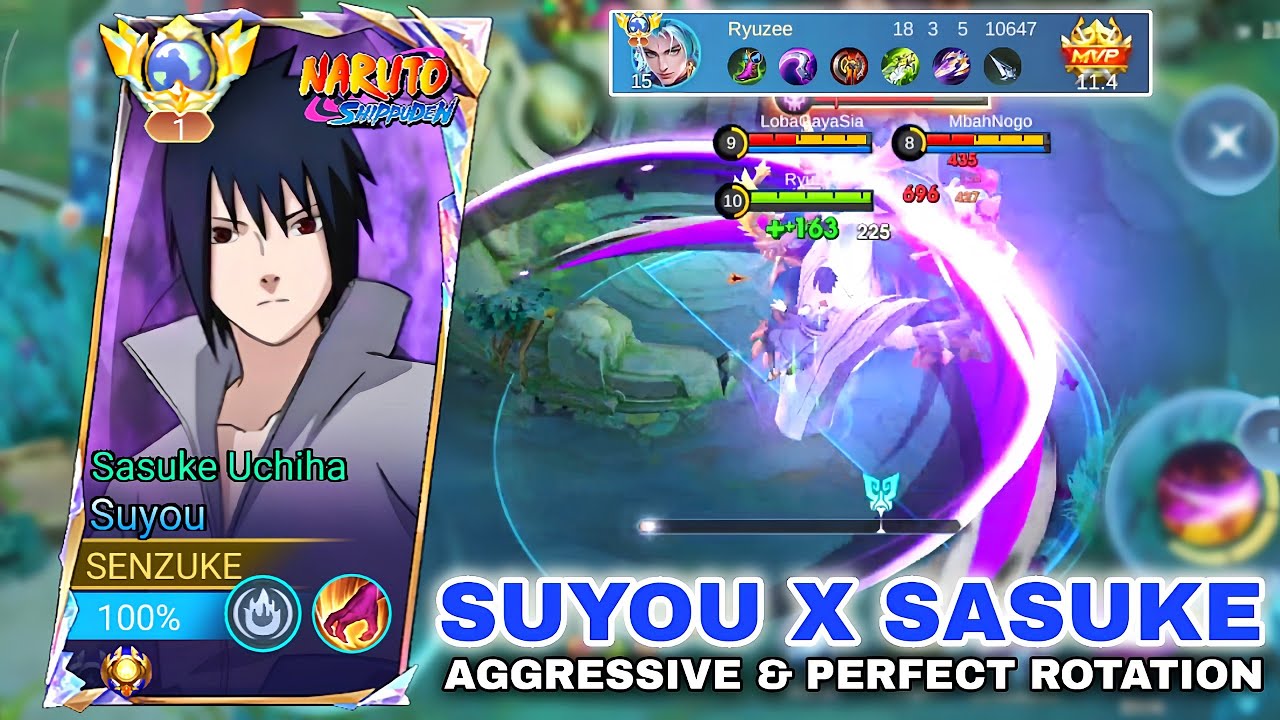 SUYOU X SASUKE UCHIHA SKIN GAMEPLAY ( totally insane!! ) NEW SKIN SUYOU ...