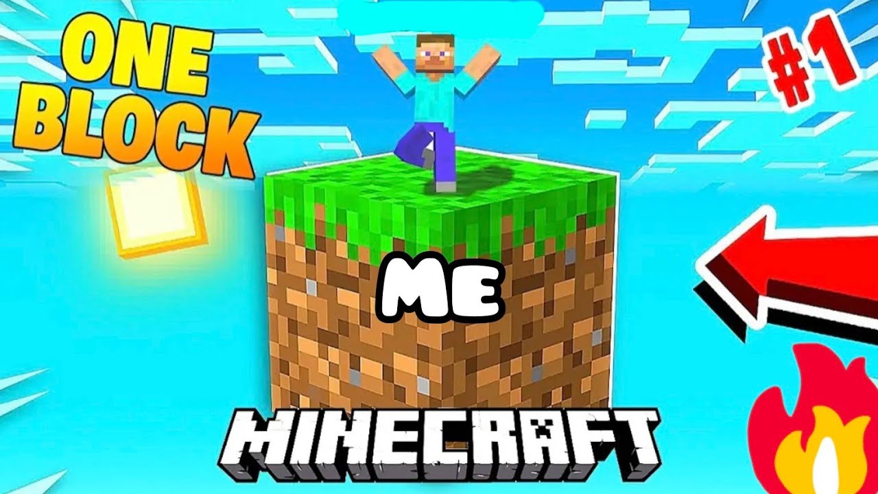 One block challenge in minecraft #1|I make a cool base - YouTube