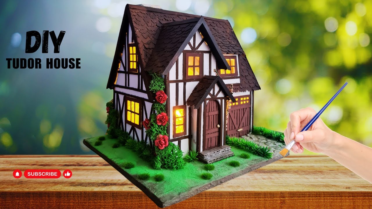 How to Make Tudor House from Cardboard | DIY Project @DIYAtelier - YouTube