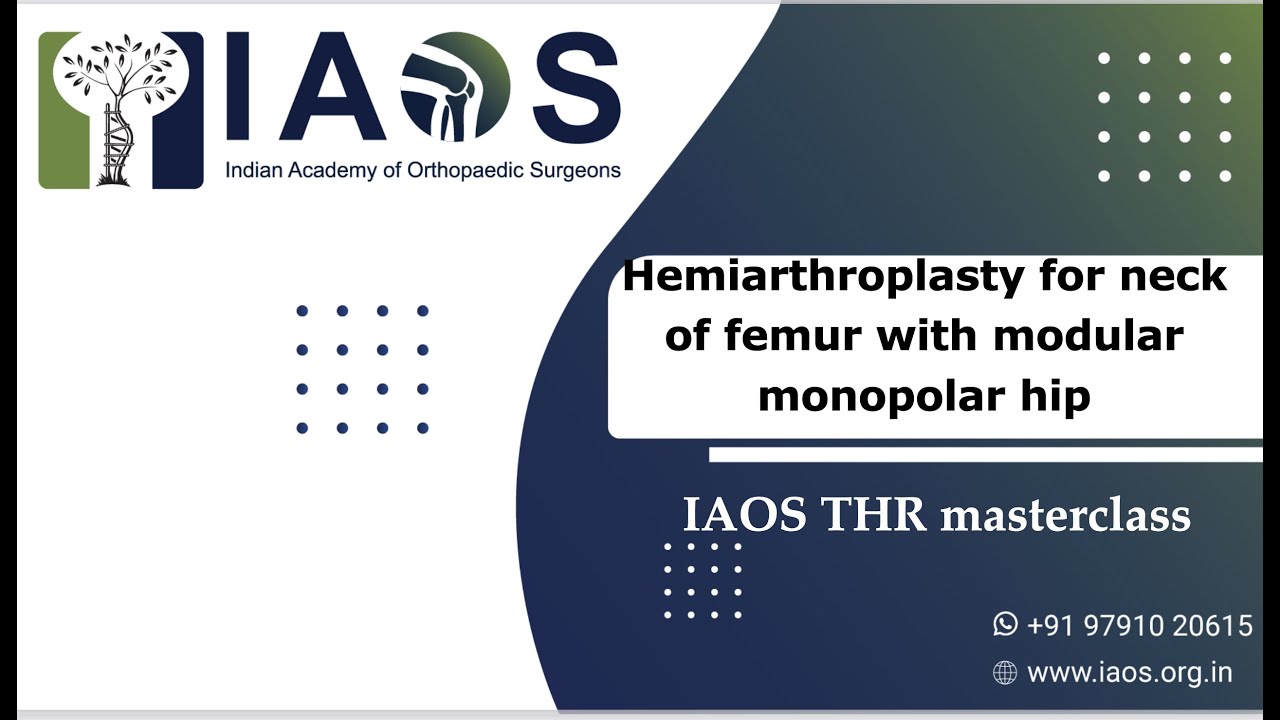 Hemiarthroplasty of hip, step by step. HD video - YouTube