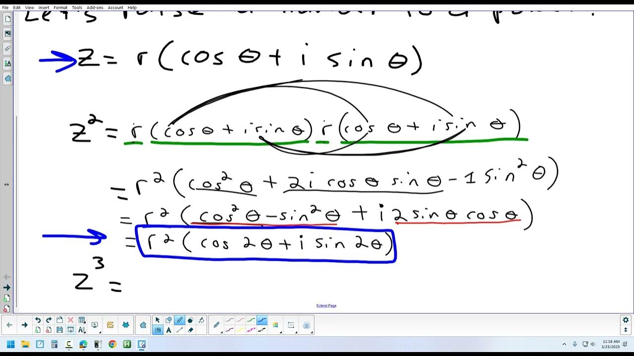 8.4 Complex Numbers in Trig Form & De Moivre's Theorem 3-25-25 - YouTube