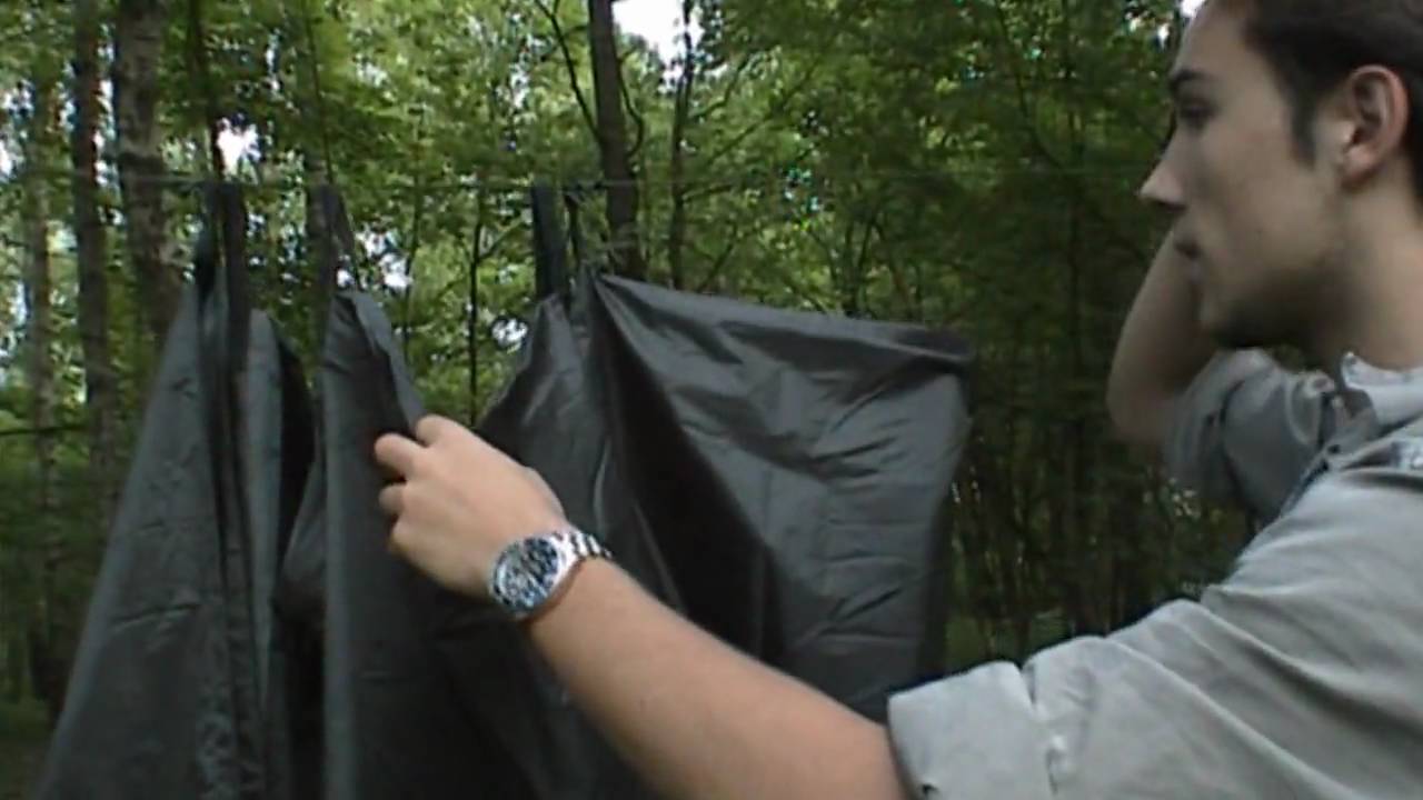 How to pack away a Tarp - YouTube