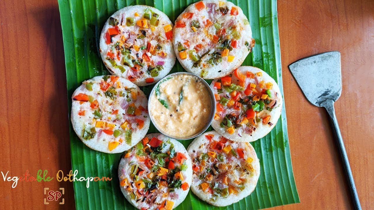Vegetable oothapam recipe, Mixed vegetable uthappam - YouTube