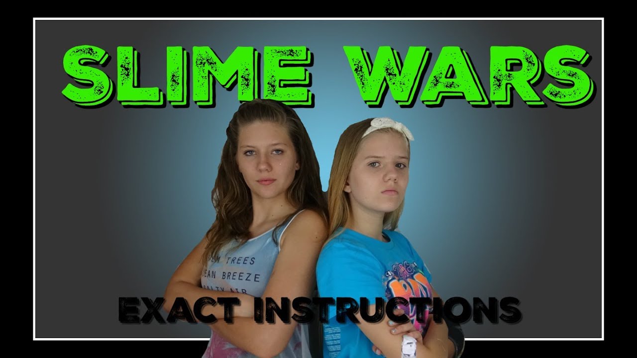 SLIME WARS EXACT INSTRUCTIONS || SLIME CHALLENGE || Taylor and Vanessa ...