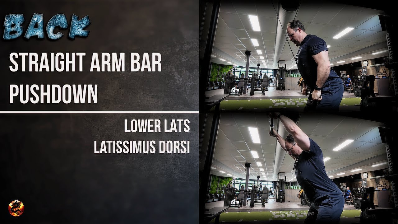Back - Straight Arm Bar Pushdown - YouTube
