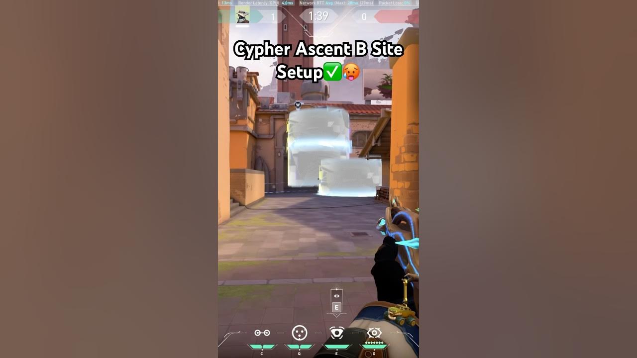 Cypher ascent B site setup 🥵 #valorant #reyna #gaming #1vs4 #cypher #jett #viral #setup #4k # ...