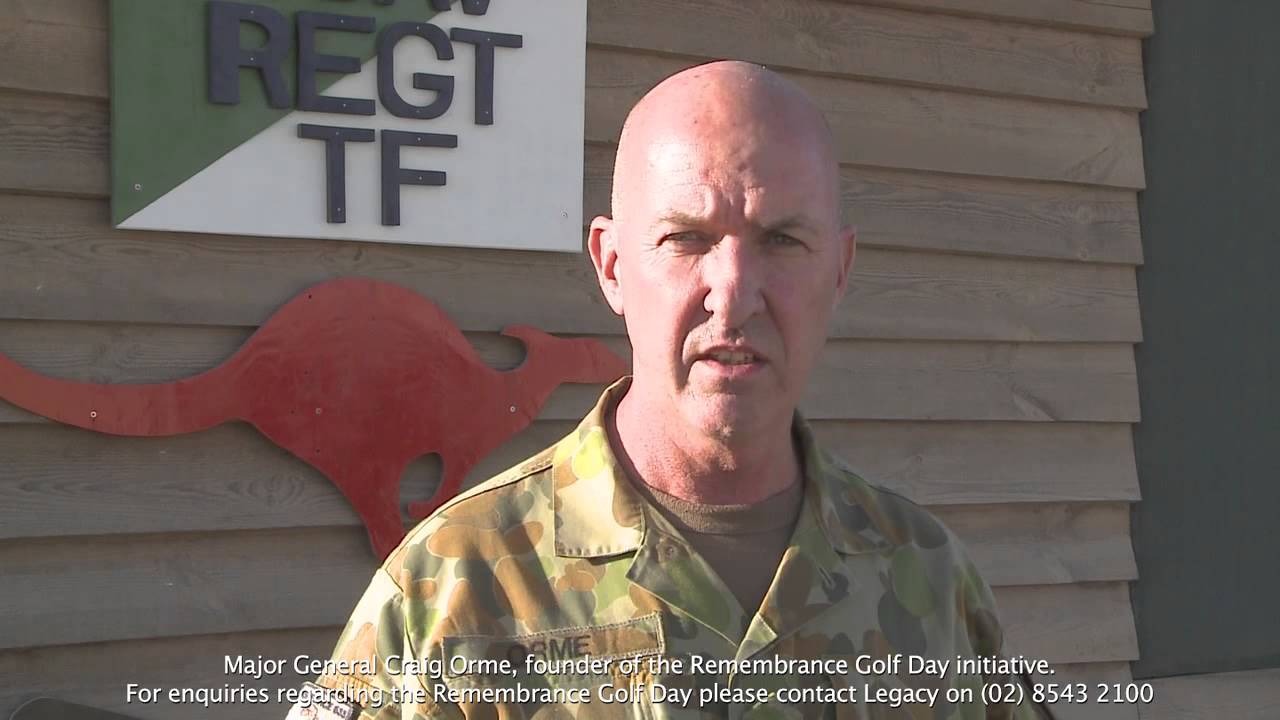 Remembrance Golf Day - Major General Craig Orme - YouTube