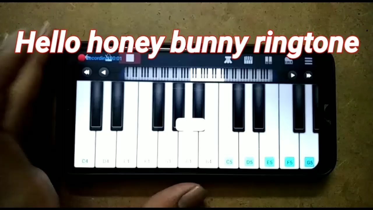 Hello honey bunny ringtone piano cover - YouTube