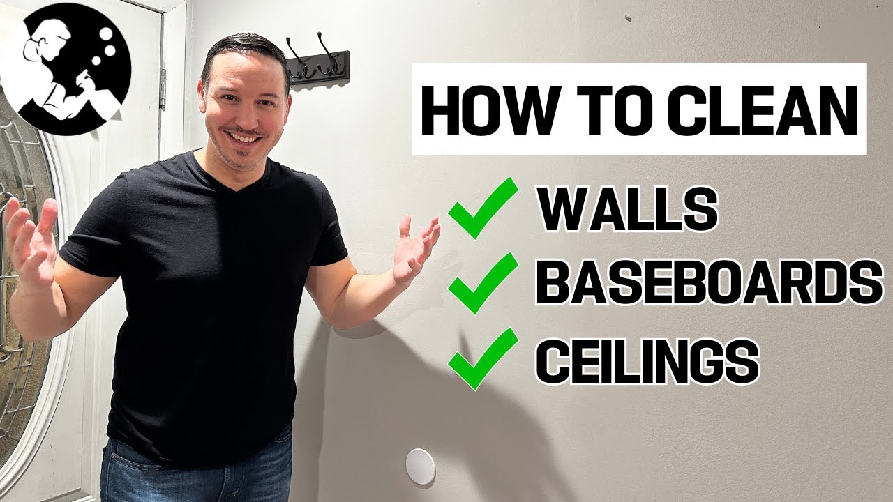 How to Clean Walls, Baseboards & Ceilings - YouTube