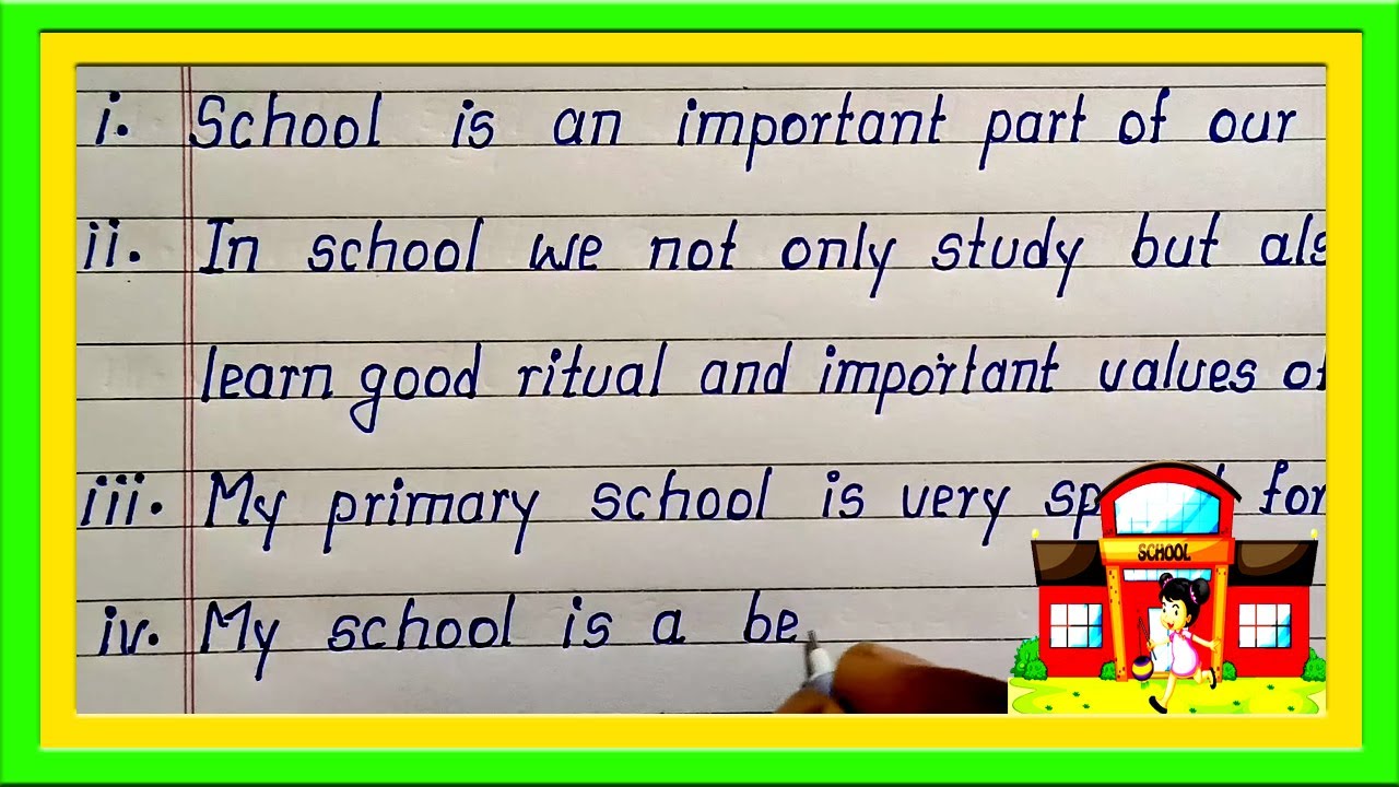 10 Points English Essay on My Primary School | Easy and Short English ...