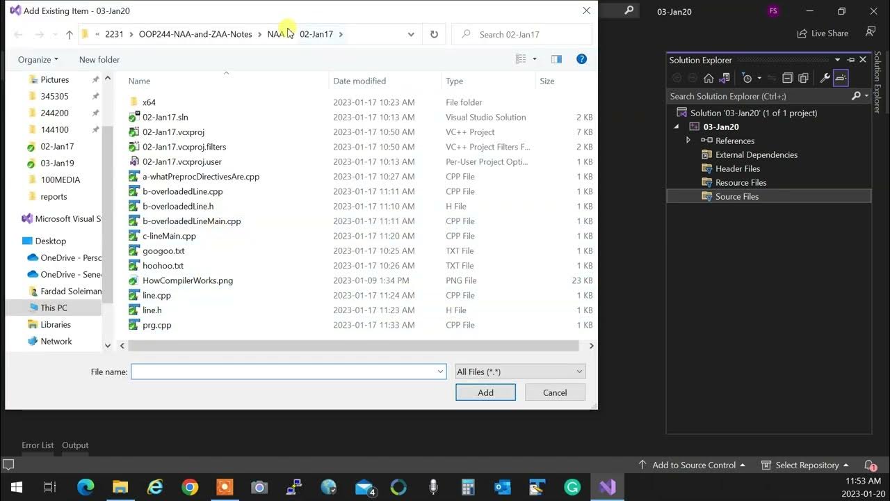 (4) OOP244 NAA - 2231 - Pointers review, Reference Review and DMA intro - YouTube