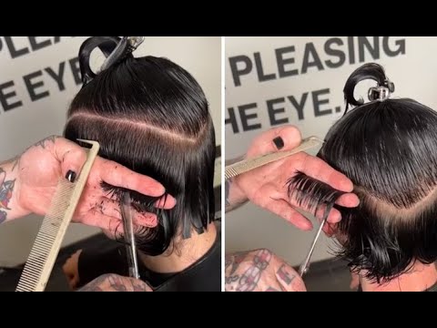 How to Cut Men's Hair with Scissors Step by Step | Cutting Techniques ...