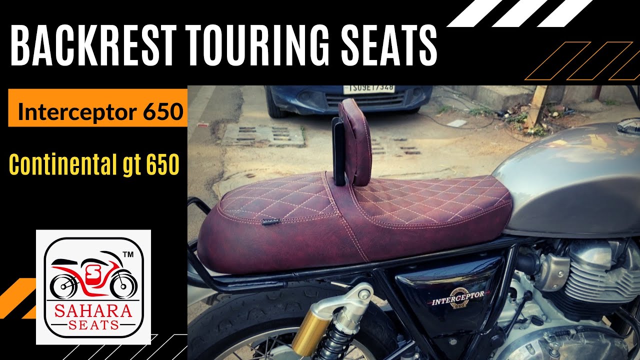 Interceptor 650 & Continental GT 650 Rider Adjustable Backrest Touring ...