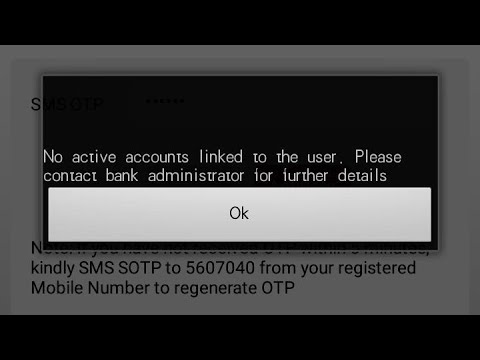 Fix No active accounts linked to the user. Please contact bank ...
