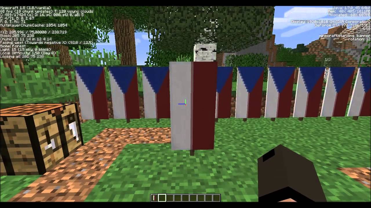 Minecraft, jak udělat Českou vlajku 1.8 (CZ/HD) | Tutoriál - YouTube