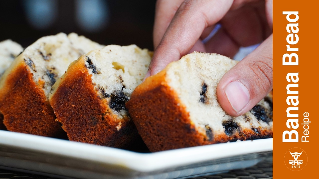 Banana Bread Recipe | Bakery Style Easy Banana Bread Recipe by RazEats ...