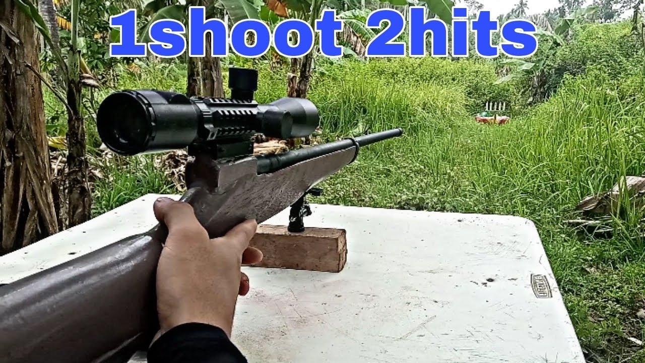 Marble gun ] 1shoot 2hits practice shooting ] - YouTube