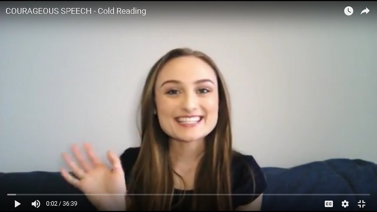 COURAGEOUS SPEECH - Cold Reading - YouTube