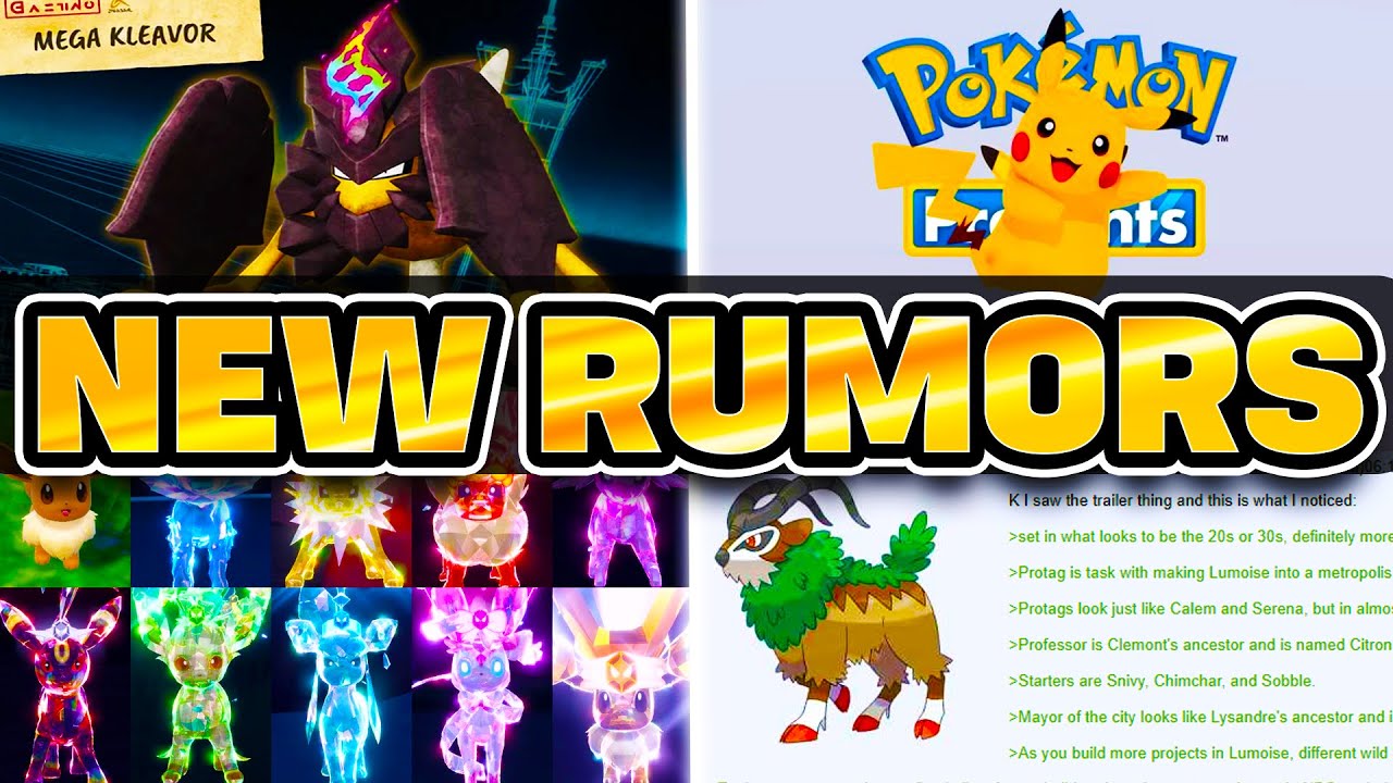 NEW POKEMON LEAKS & RUMORS?! Legends ZA in 1920s & MEGA Kleavor ...