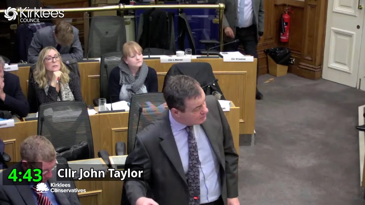 Cllr John Taylor highlights Labours lack of urgency on budget overspend - YouTube