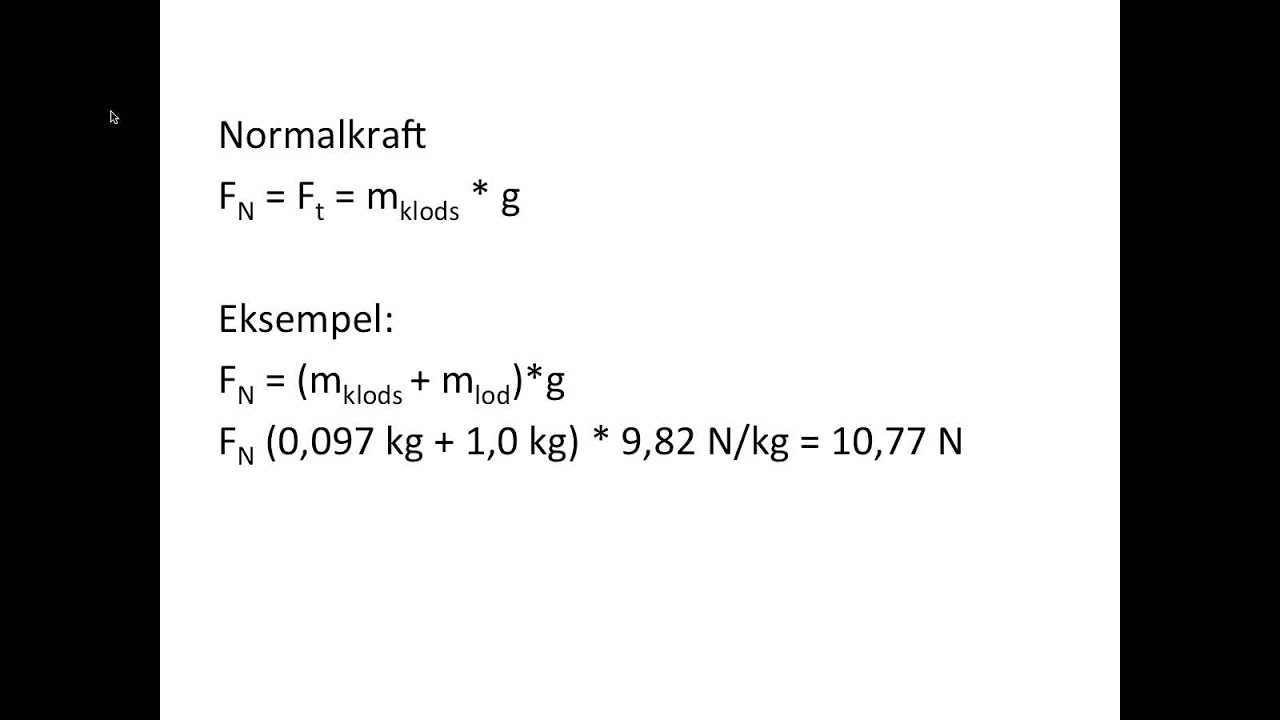 Forsøg med statisk og dynamisk gnidningskraft - YouTube