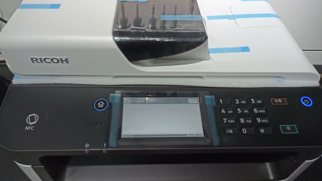 Procedimento para verificar o contador de páginas RICOH M320f - YouTube