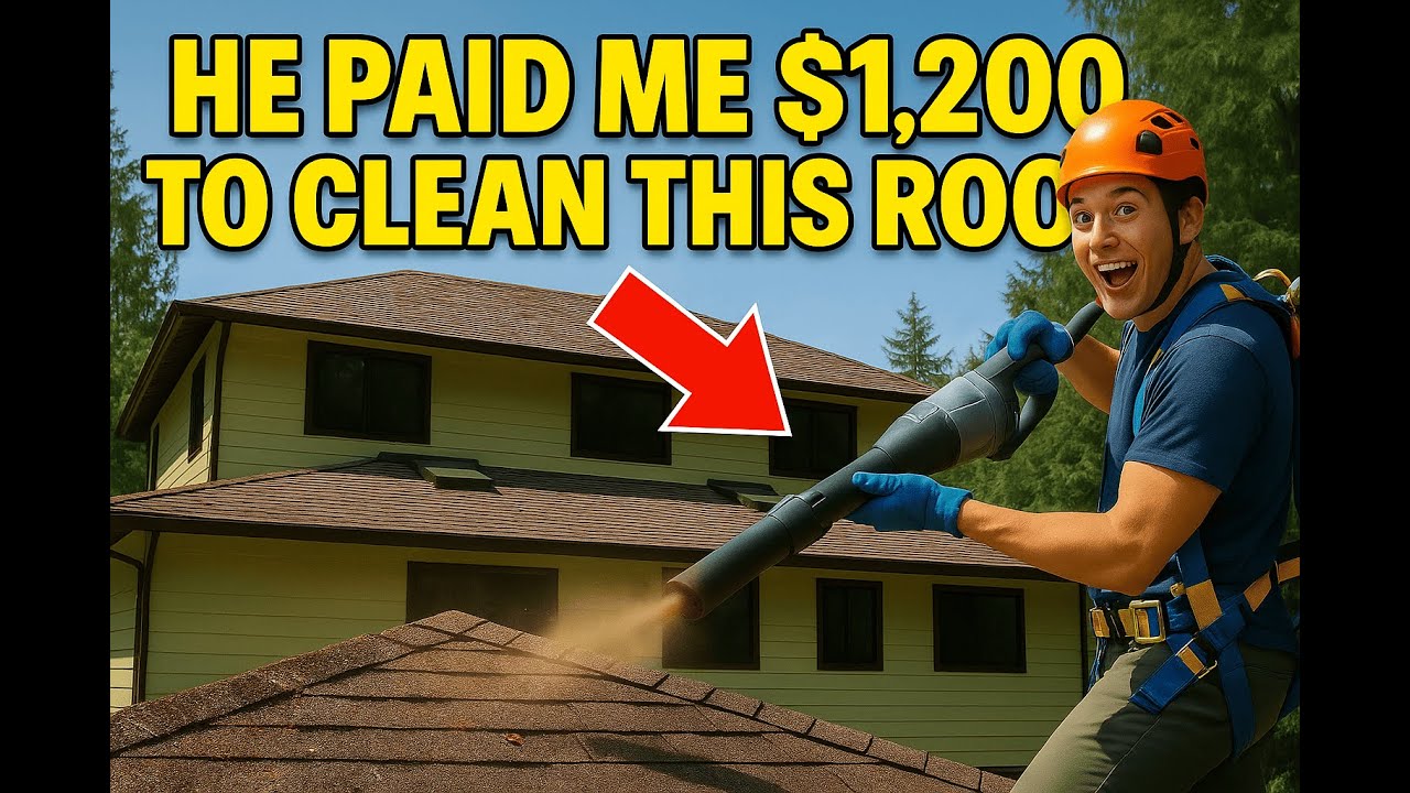 I Made $1,200 Cleaning a Roof?! (Most Dangerous Money I’ve Ever Earned) - YouTube