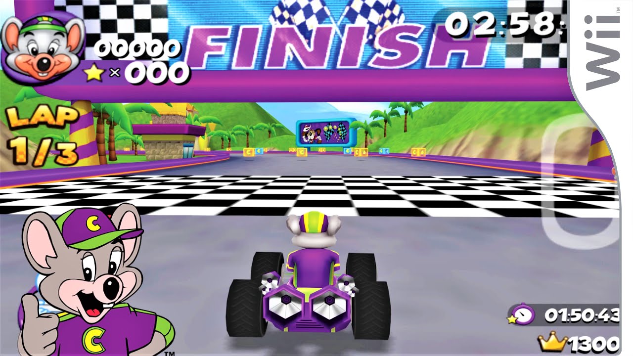 Chuck E. Cheese's Sports Games | Kart Racing Game | 4K Wii Dolphin ...