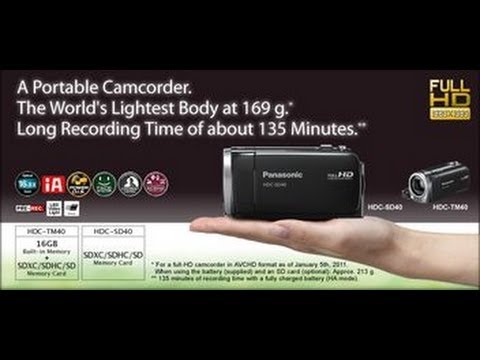 Panasonic HDC TM40 test - YouTube
