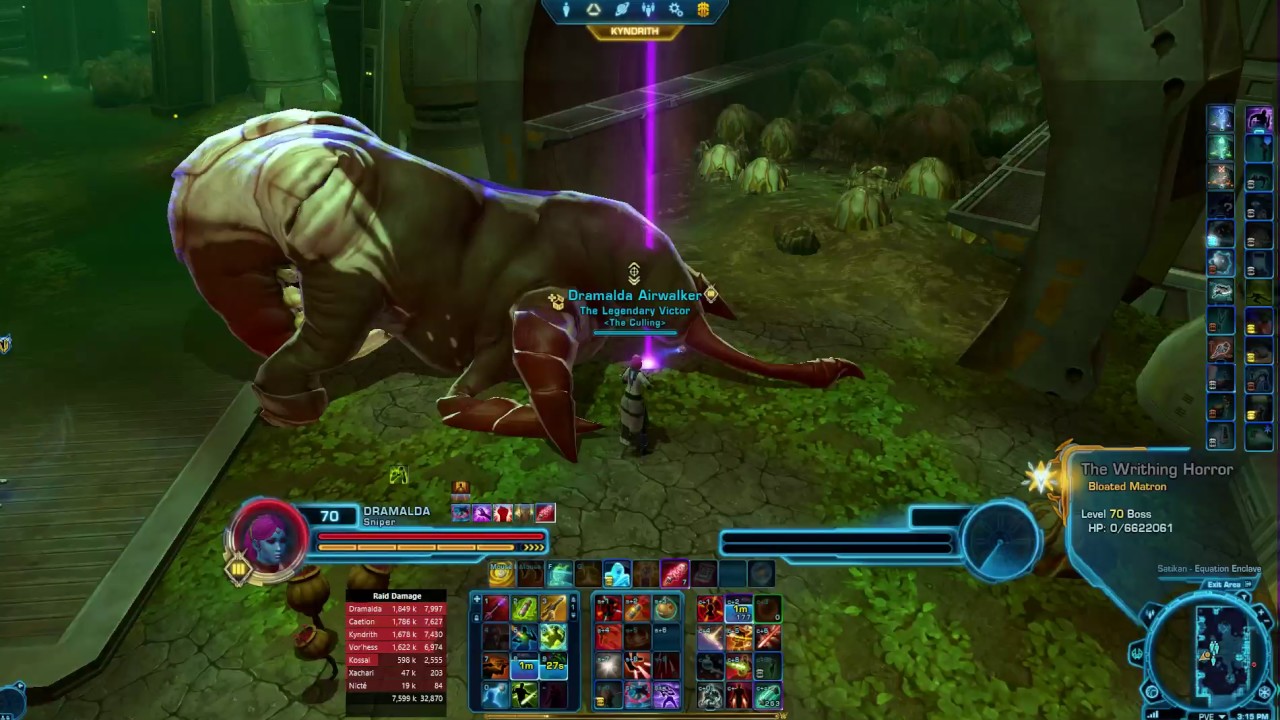 SWTOR Raiding - TFB HM one shot full clear/EC HM to Tanks - The Culling ...