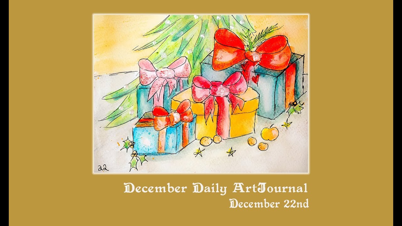 【December Daily Art-Journal】 December 22nd - YouTube