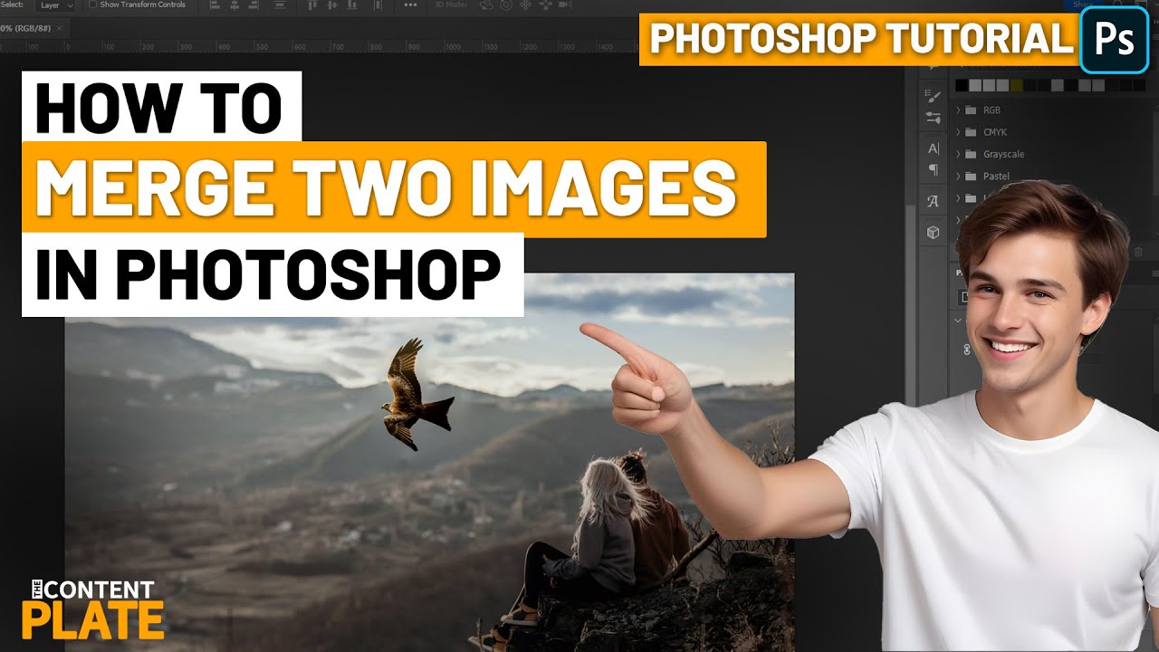 How to Merge Two Images in Photoshop Tutorial - YouTube