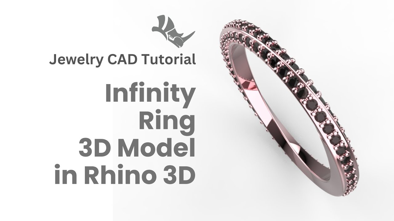 Easy Infinity Ring Design & Bead Setting Tutorial in Rhino 3D | Jewelry ...