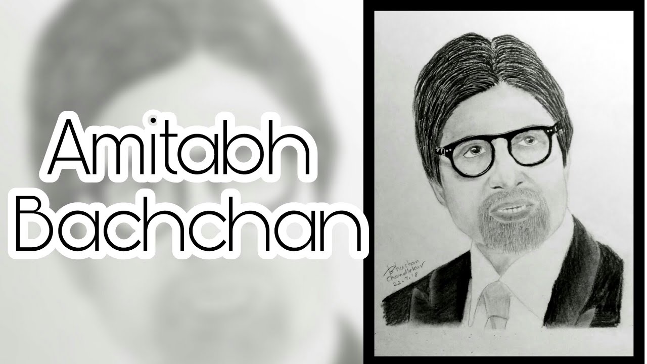 How to draw Amitabh Bachchan |Amitabh Bachchan pencil sketch| bhushan ...