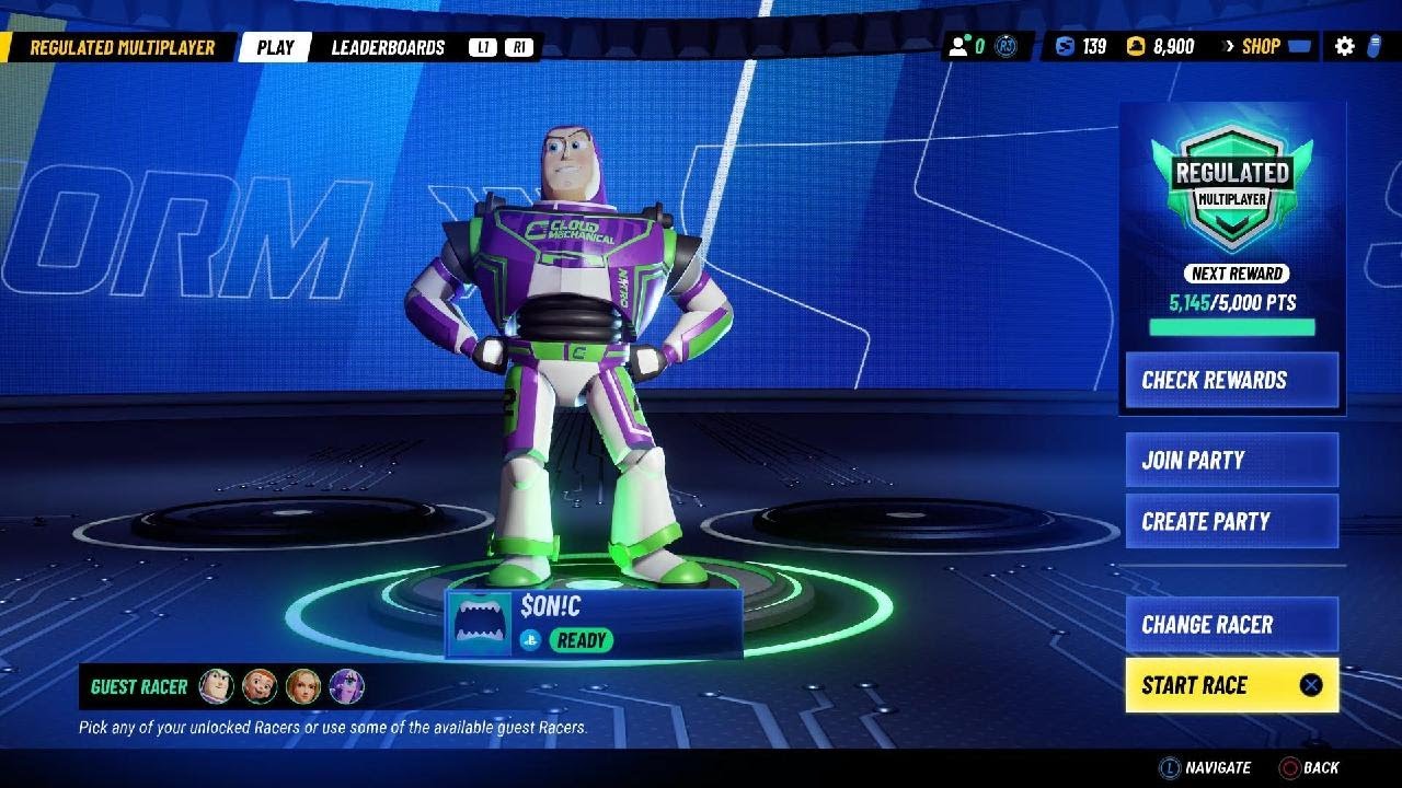 Disney Speedstorm - PS5 - Regulated Multiplayer - Buzz Lightyear - YouTube