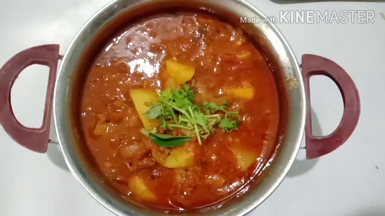 Tasty simple dish allu curry in 10 minutes - YouTube