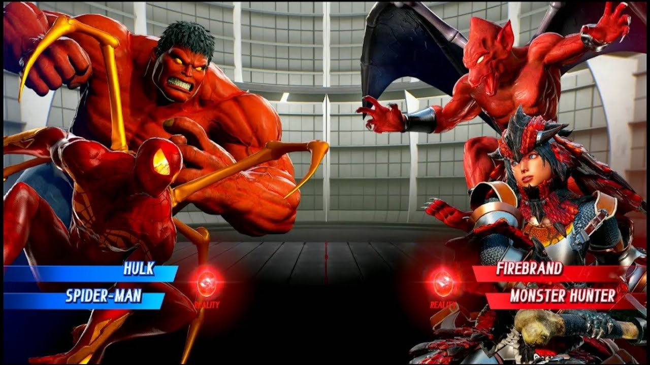Red Hulk & Spiderman VS Firebrand & Monster Hunter (Very Hard) - Marvel ...