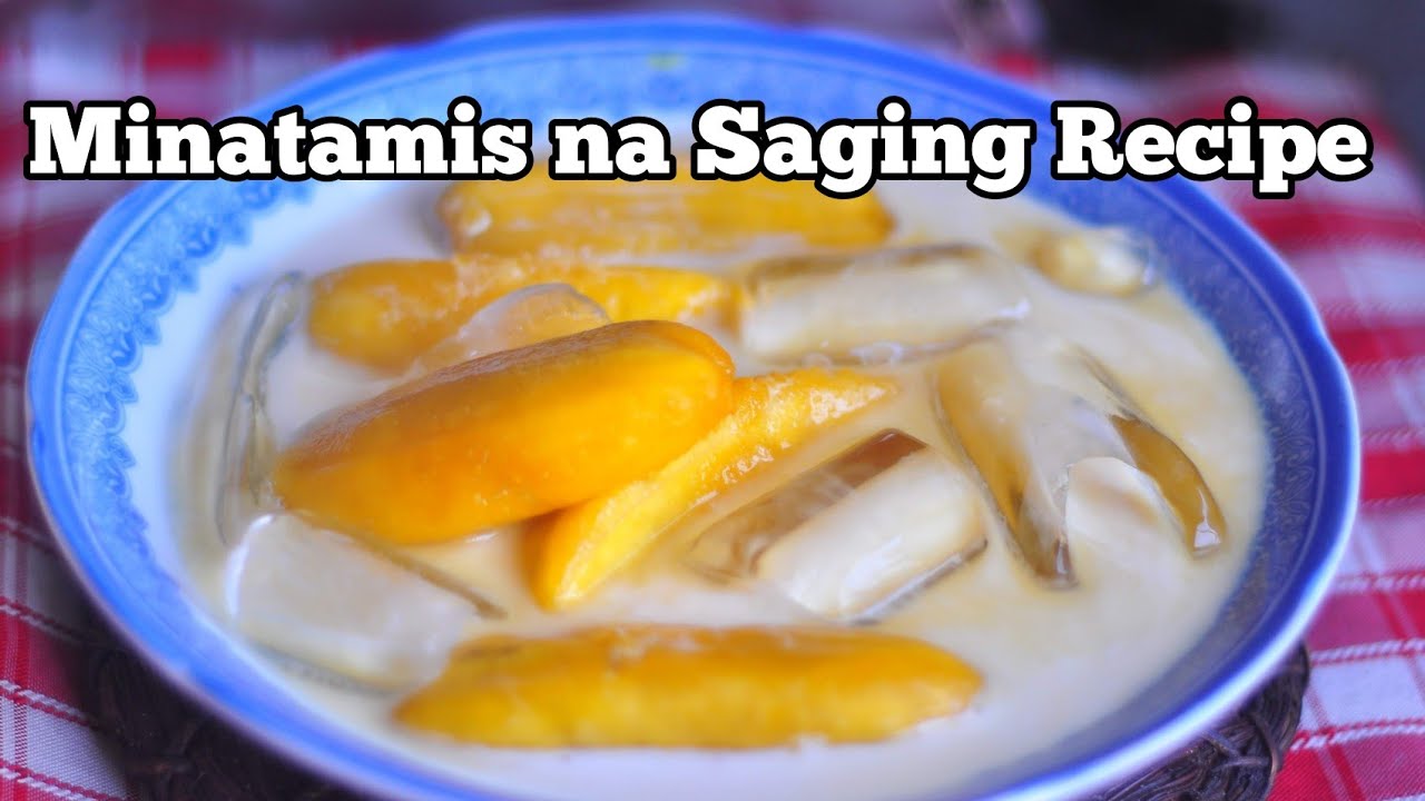 Minatamis na Saging with milk/Saging Con Yelo (Sweetened Banana with ...